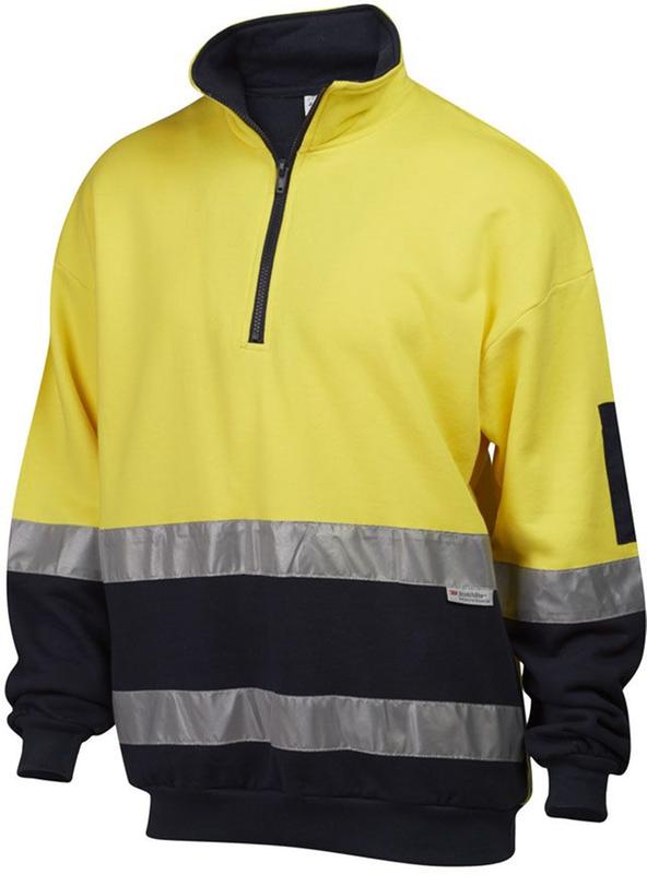 WINDCHEATER MASTER WFT075 HI VIS D/N 3M TAPED 2 TONE COTTON JERSEY ...