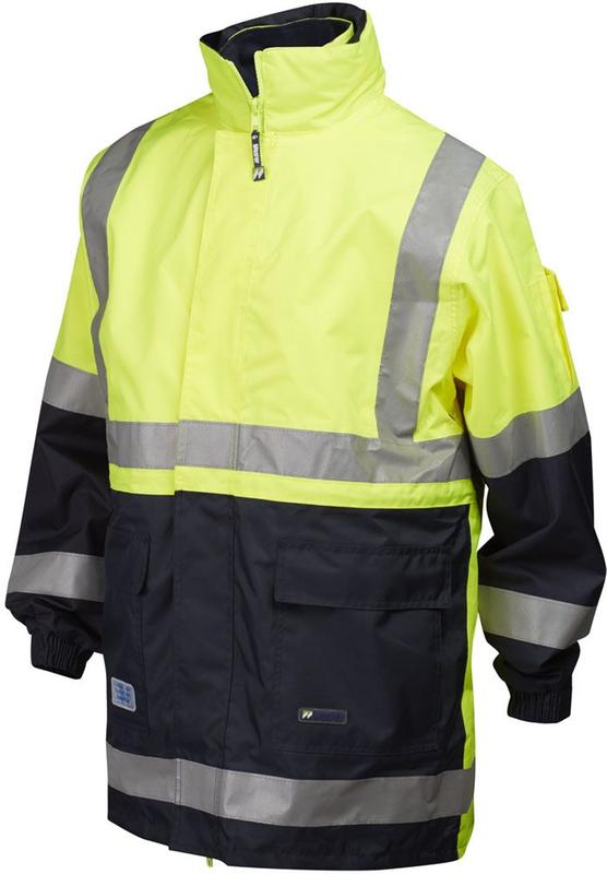 JACKET MASTER TEMPEST 4 IN 1 HI VIS D/N TAPED 2 TONE POLYESTER OXFORD ...
