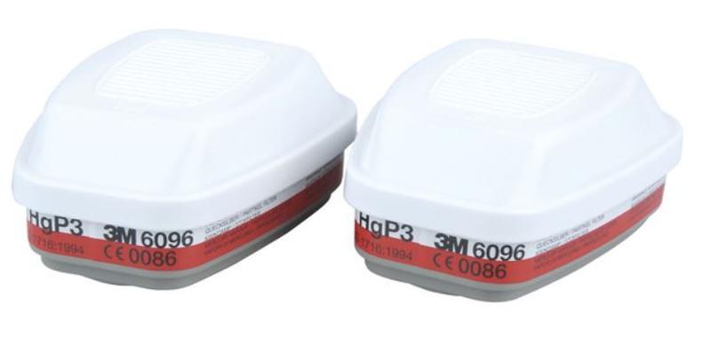 FILTER CARTRIDGE 3M 6096 A1HGP3 SUITS MERCURY/CHLORINE 1 PR/PKT ...