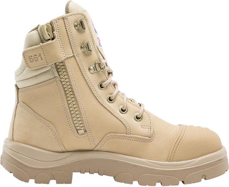 BOOT SAFETY STEEL BLUE SOUTHERN CROSS 312661 ZIP SIDED TPU SOLE ...